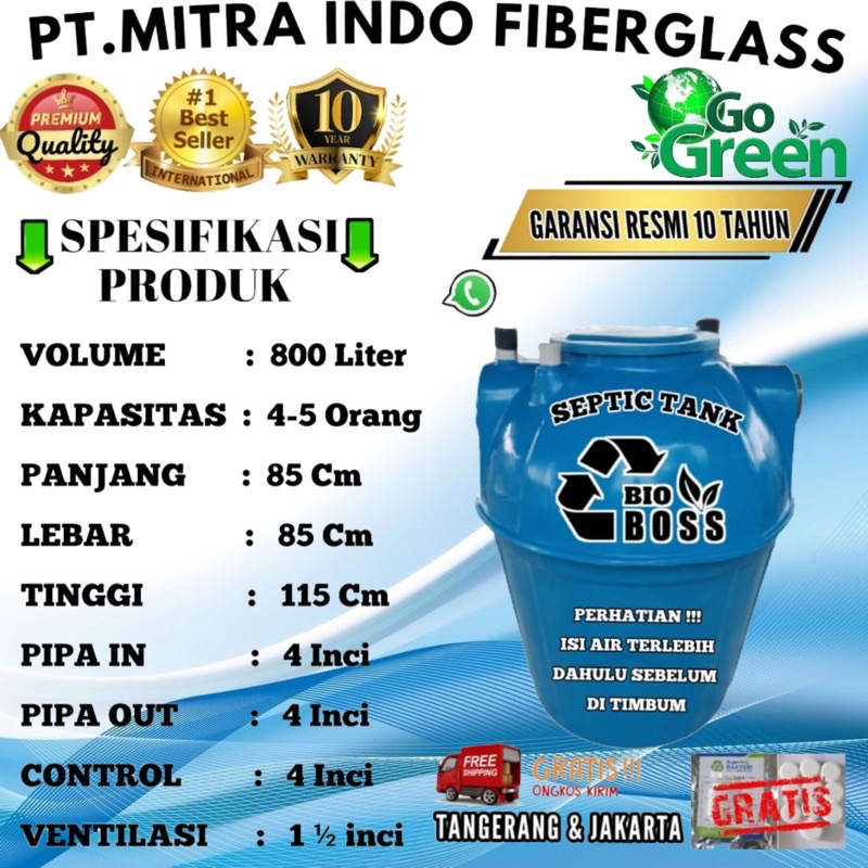 Jual septic tank bio biofil biotank biomif biotech 800 liter | Shopee ...
