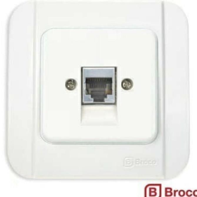 Jual Stopkontak Data Broco Galleo G174-55S Pin Cat5 Putih Broco Galleo ...