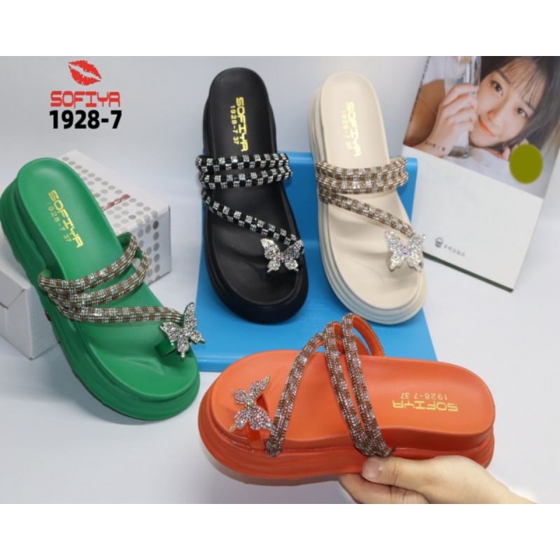 Jual OBRAL SOFIYA WEDGES 3CM 1928 7 - SENDAL WANITA IMPORT | Shopee ...