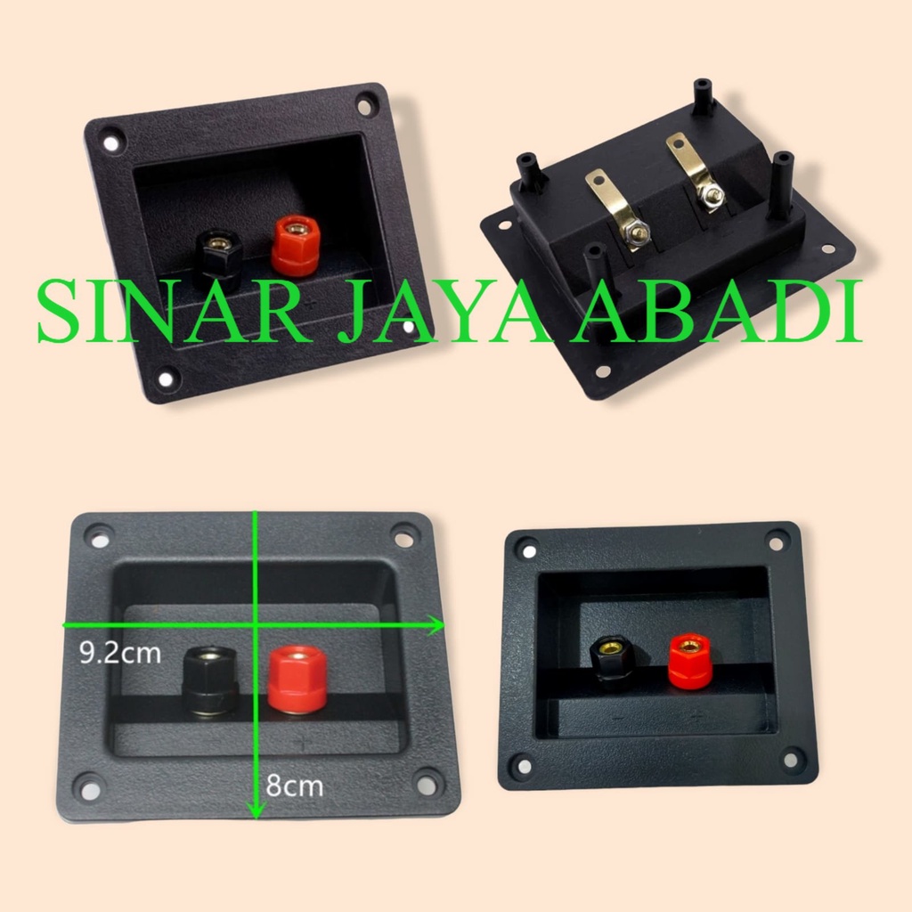 Jual TERMINAL BOX SPEAKER BMB PLASTIK ABS TERMINAL SPEAKER BINDING POST ...