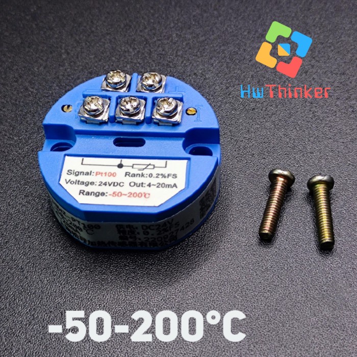 Jual RTD PT100 PT-100 Temperature Transmitter -50-200 C Output 4-20mA 24VDC | Shopee Indonesia