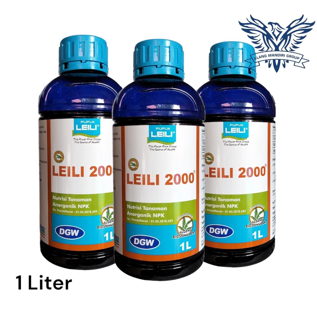 Jual LEILI 2000 1Liter Pupuk Daun + ZPT Organik Cair Lengkap Nutrisi Makro dan Mikro Penyubur ...
