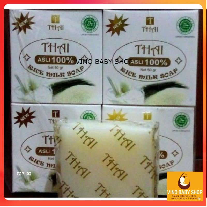 Jual ASLI Thai Rice Milk Soap 50gr - Sabun Beras Thai - Susu Kambing ...