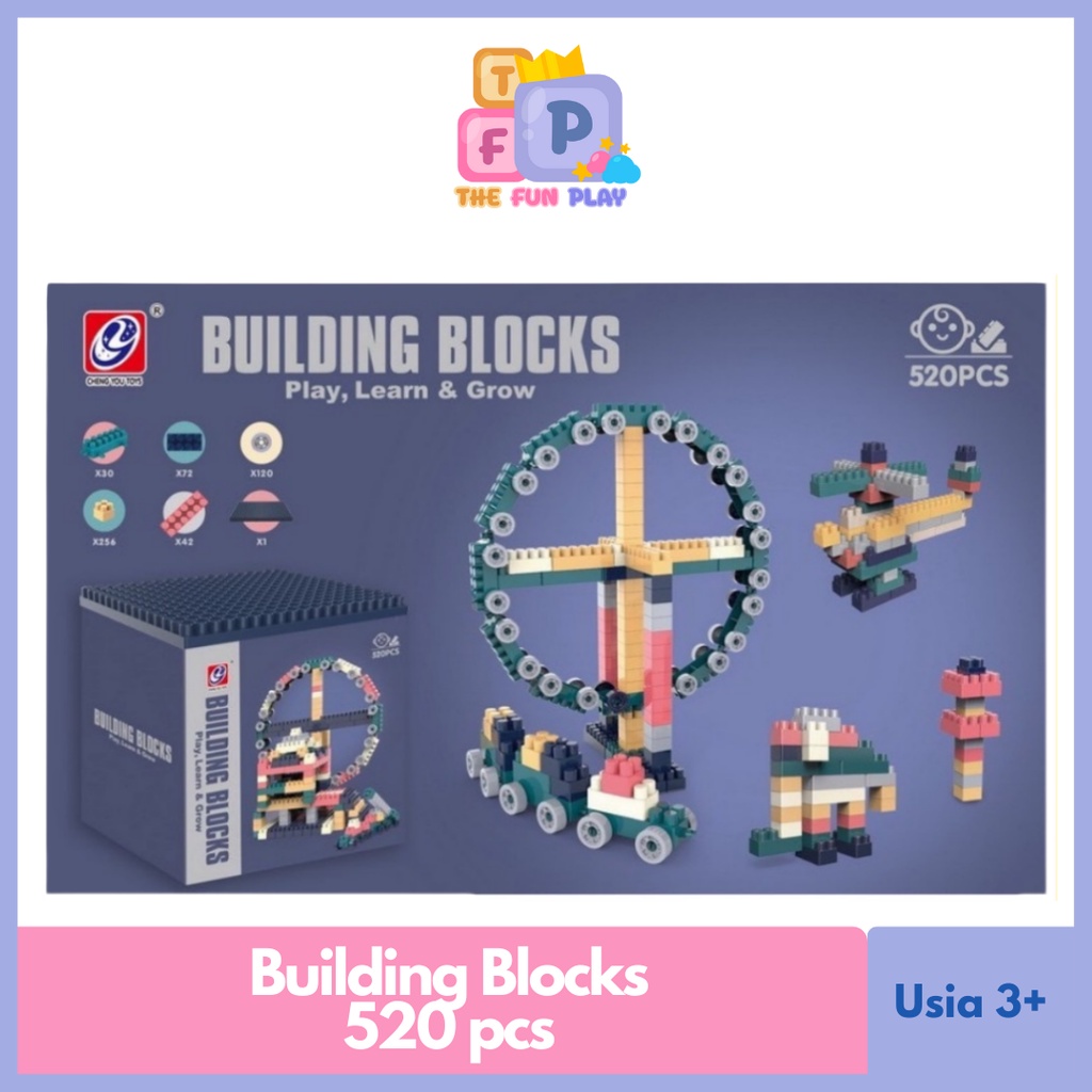Jual TheFunPlay Mainan Lego Balok Susun Building Blocks Isi 520 Pcs ...