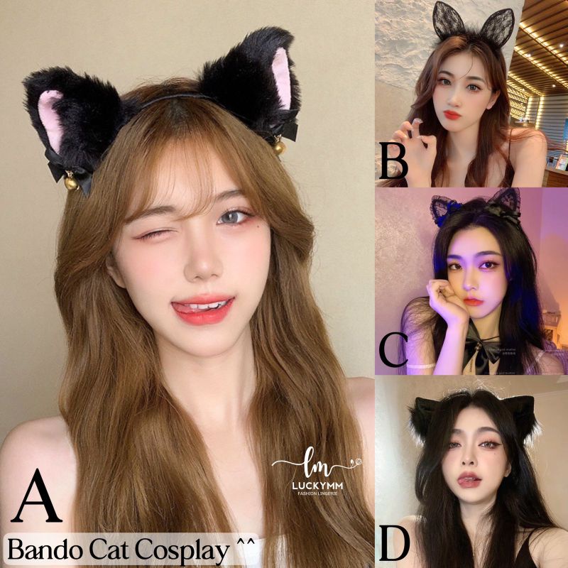 Jual Bando Kucing fashion / Banda kuping kucing / Bando Cosplay Cat ...