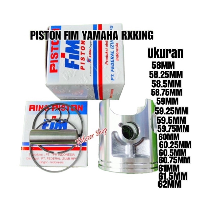 Jual SEHER PISTON FIM IZUMI YAMAHA RXKING RXK RX KING VESPA 2 TAK SET ...