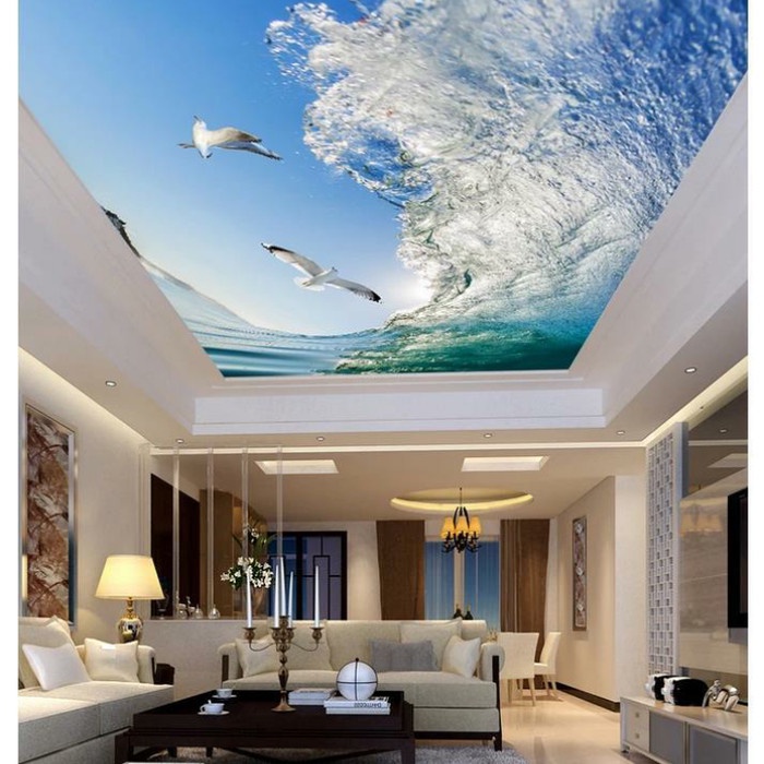 Jual Wall Sticker Menjual Wallpaper 3D Custom Plafon Motif Nuansa Awan ...