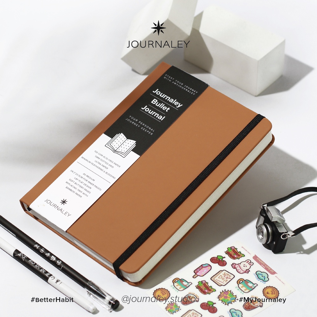 Jual Journaley Bullet Journal Notebook Planner A5 150 gsm | Ochre Fawn ...