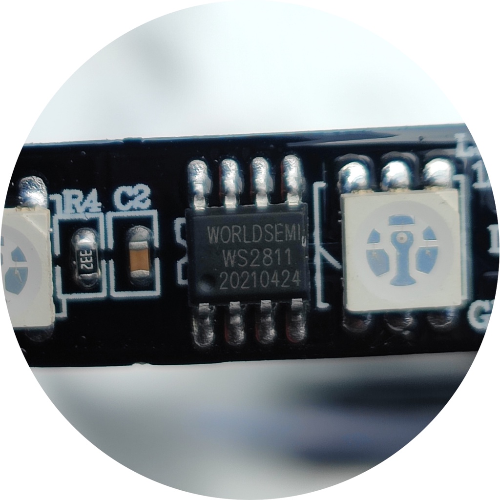 Jual Led strip rgb original WS2811 12v 5m 60led/m Indoor ip20 PCB Hitam ...