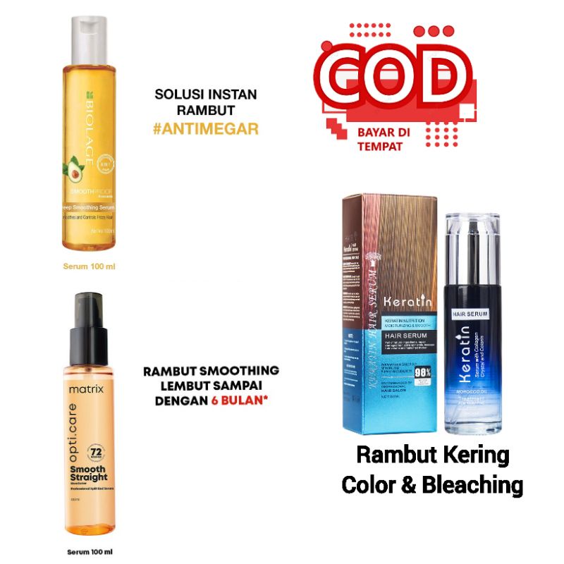 Jual MATRIX SERUM Hair vitamin rambut opticare / Biolage smooth ...
