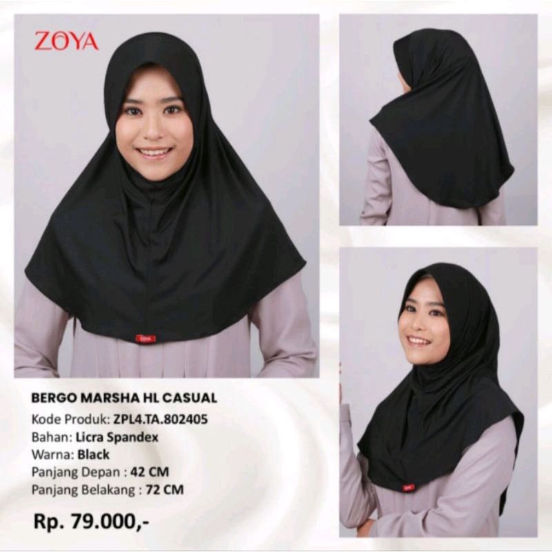Jual Hijab instan Bergo zoya marsha HL | Shopee Indonesia