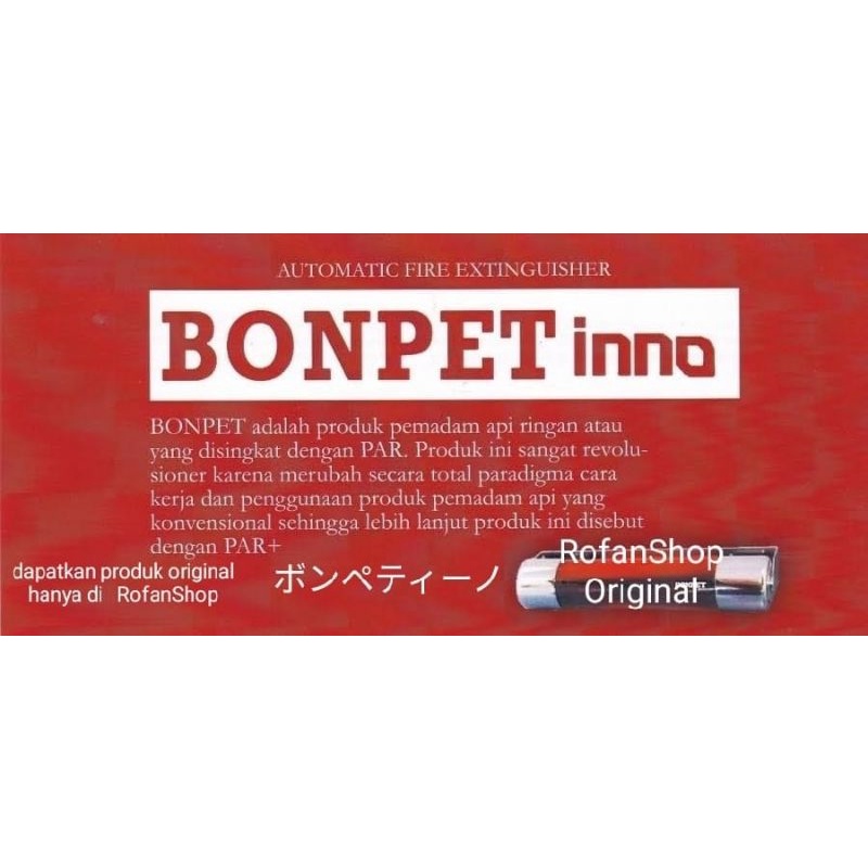 Jual Bonpet Inno Pemadam Api Otomatis Original 2033 | Shopee Indonesia