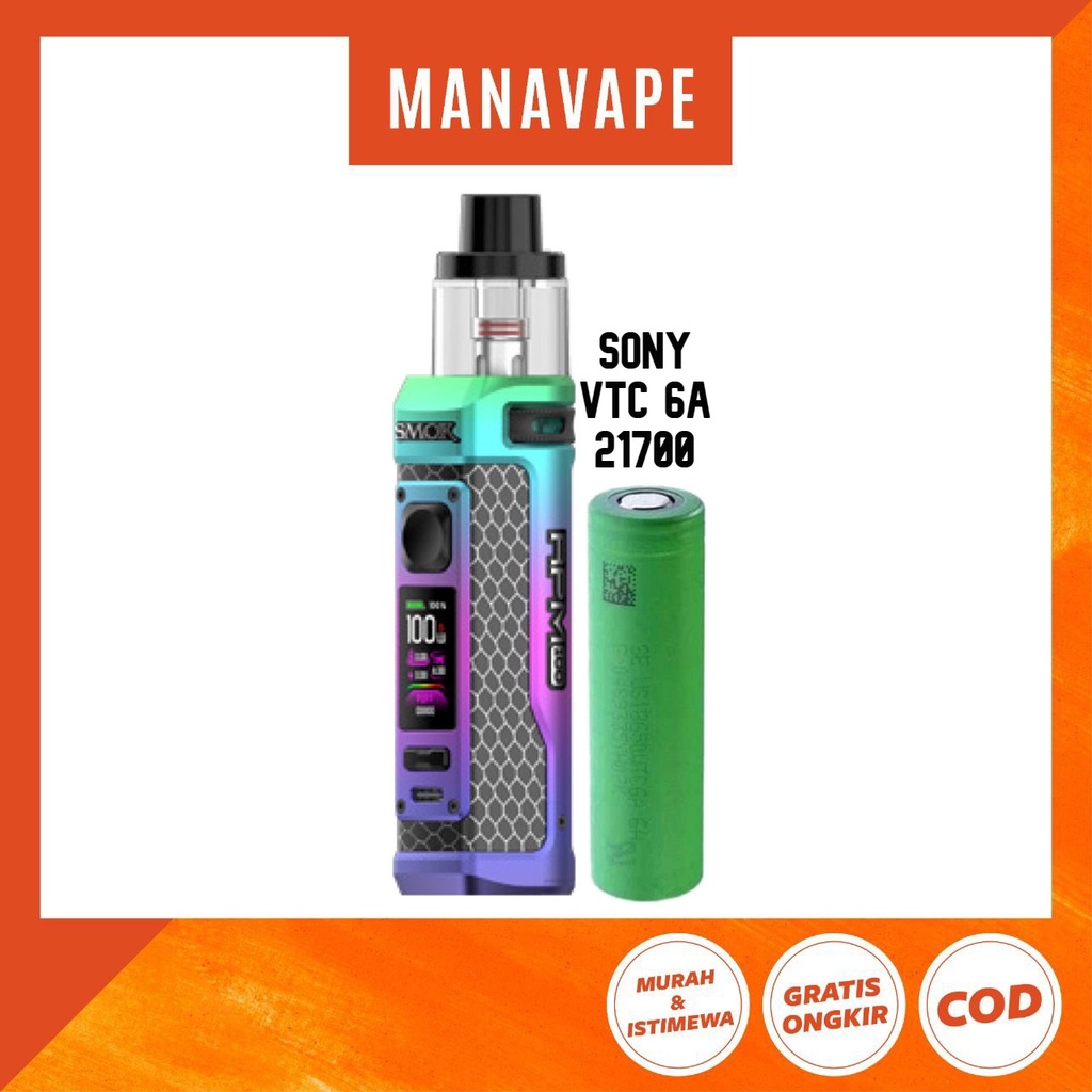 Jual RPM 100 KIT AUTHENTIC by SMOK + BATTERY SONY VTC 6A 21700 | Shopee ...
