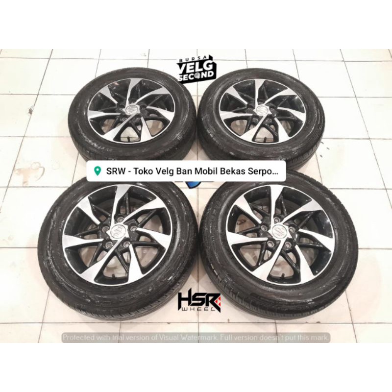 Jual pelek copotan mobil ertiga ring 15+ban dunlop 185 65 15 lebar 5,5 et 40 pcd 5x114 | Shopee ...