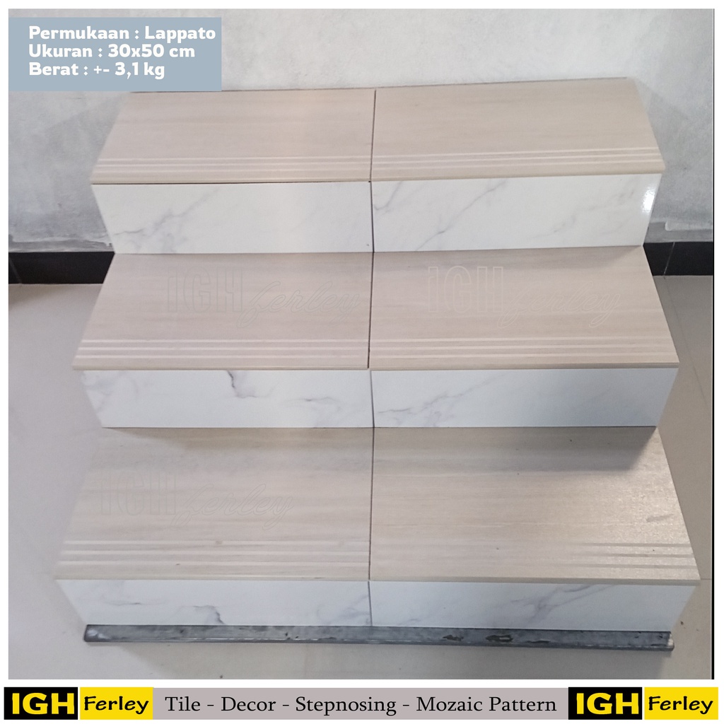 Jual Stepnosing Granit 30x50 Motif Kayu Coklat Muda Rustic Lantai ...