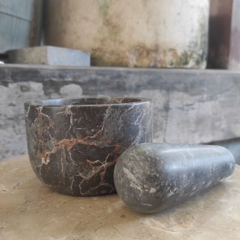 Jual lumpang dan alu marmer marble | Shopee Indonesia