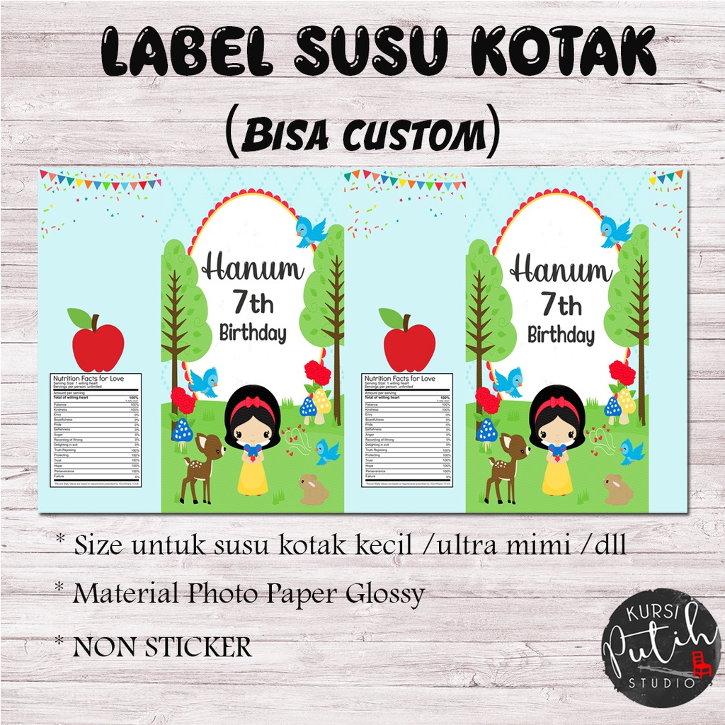 Jual Label Aqua Botol Kecil / susu kotak kecil bisa custom nama tema ...