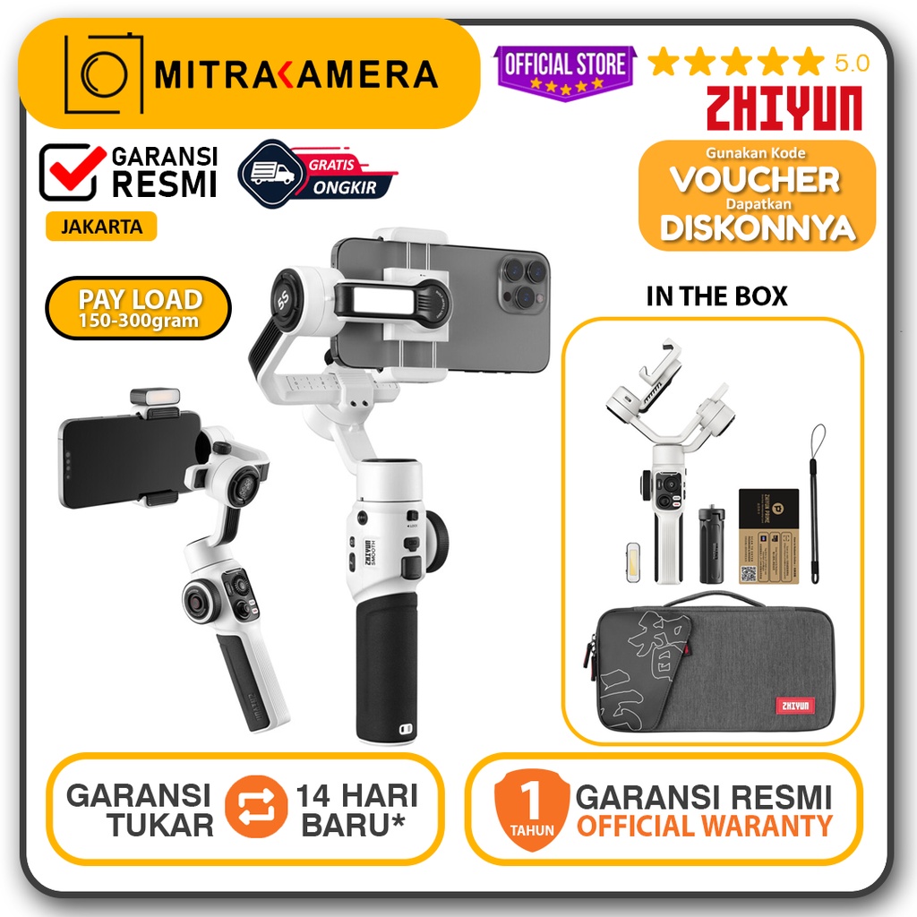 Jual Zhiyun SMOOTH 5S Smartphone Stabilizer Combo | Shopee Indonesia