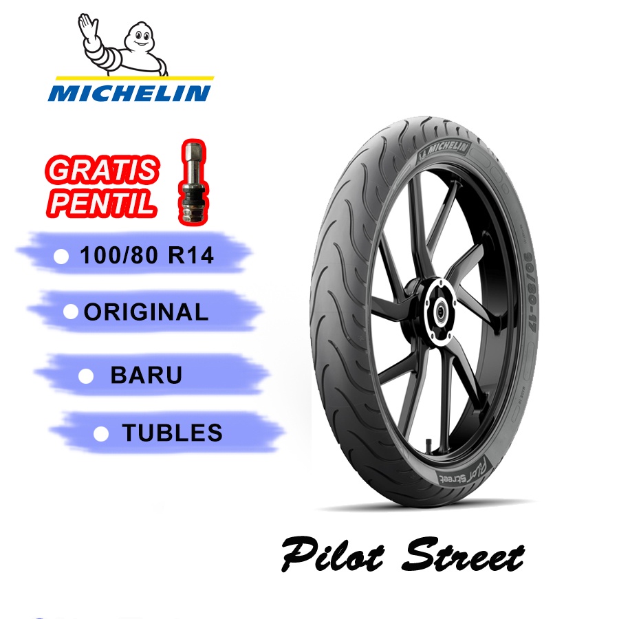 Jual Ban Motor Michelin Pilot Street 100/80 R14 cocok untuk Ban ...