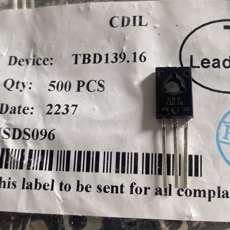 Jual transistor BD139 DB 139 original CDIL | Shopee Indonesia
