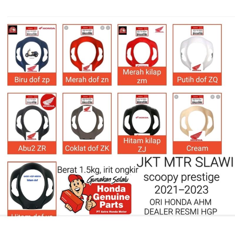Jual 64301 K2F Tameng depan panel depan kerodong lampu depan scoopy ...