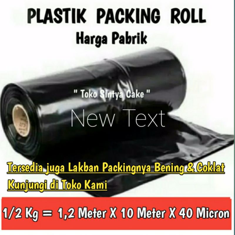 Jual Plastik Packing Hitam Roll 1/2 Kg Tebal Elastis / Plastik Olshop ...