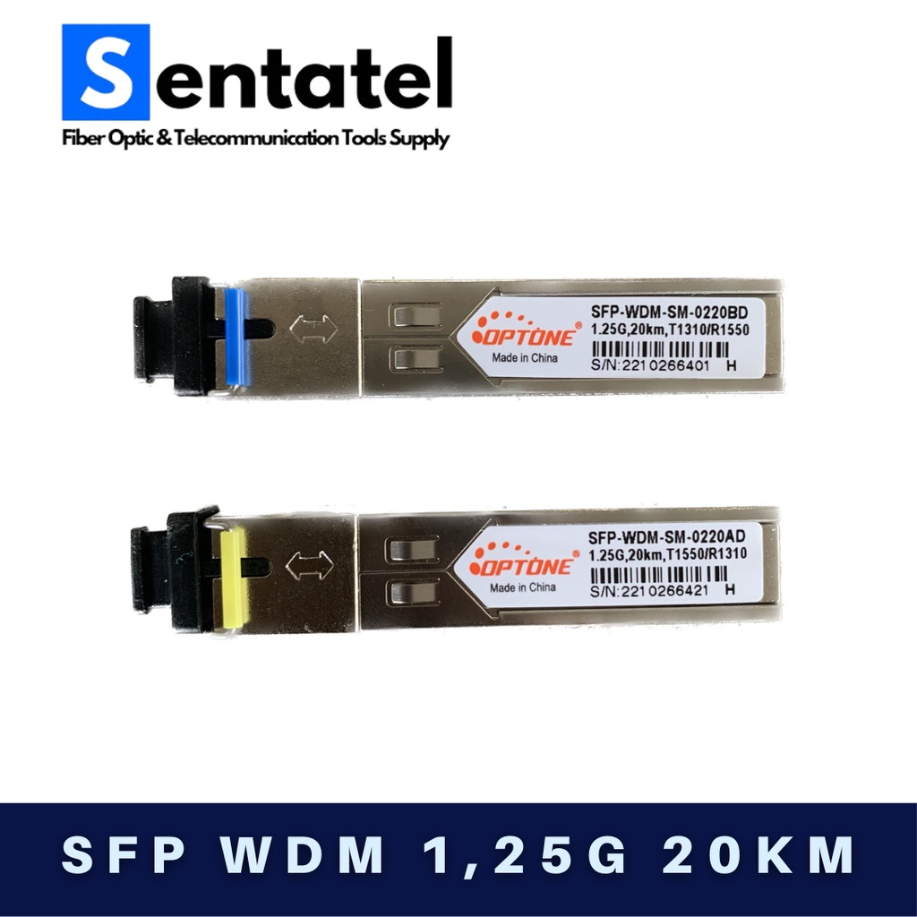 Jual Optone SFP Transceiver SFP 1G 20km Single Core WDM-SM-0220 ...