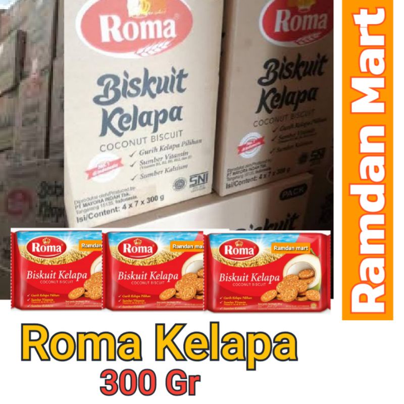 Jual Roma biskuit kelapa 1 karton ( 28 bungkus @ 300Gr ) | Shopee Indonesia