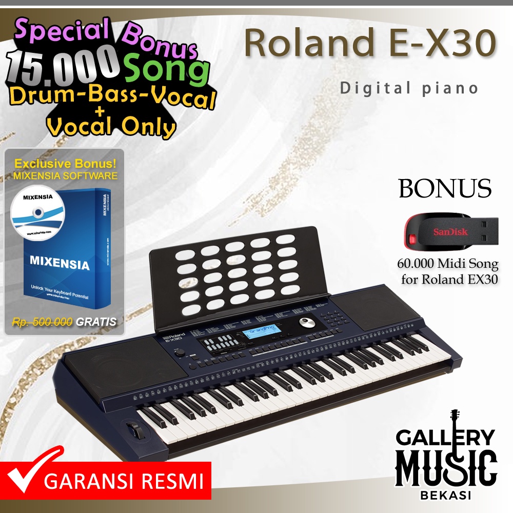 Jual Roland E X30 Arranger Keyboard / EX30 / EX 30 Garansi Resmi ...