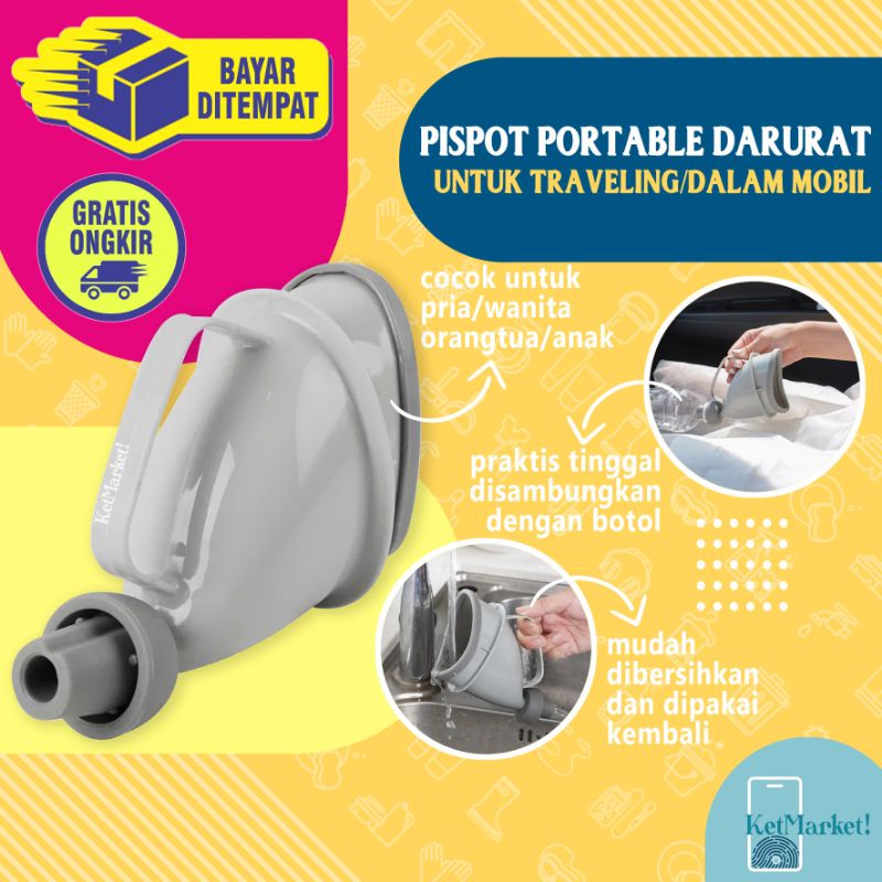 Jual TRAVEL POTTY PEE - Pispot Mobil Portable Traveling Darurat ...