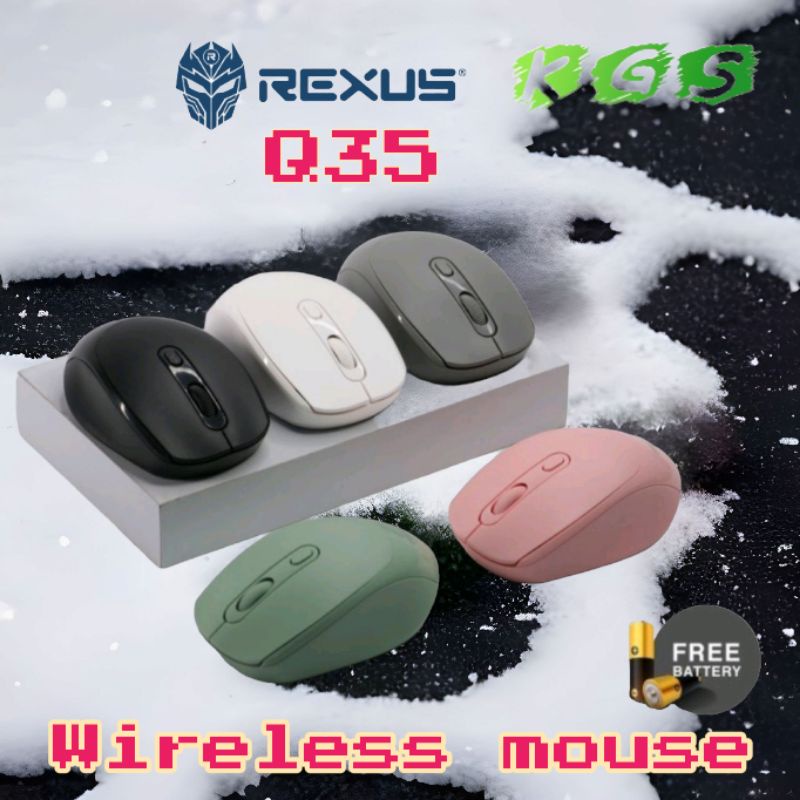 Jual Rexus Q35 mouse wireless silent click office | Shopee Indonesia