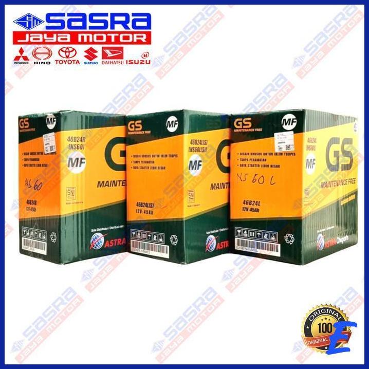Jual Battery Aki Mobil - Astra GS MF 12V NS60 NS60L NS60LS Original | Shopee Indonesia