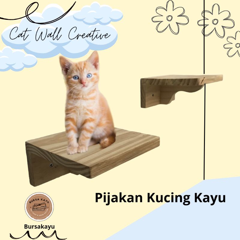 Jual Ambalan Kucing Kayu / Pijakan Lompat Dinding / Cat Playground ...
