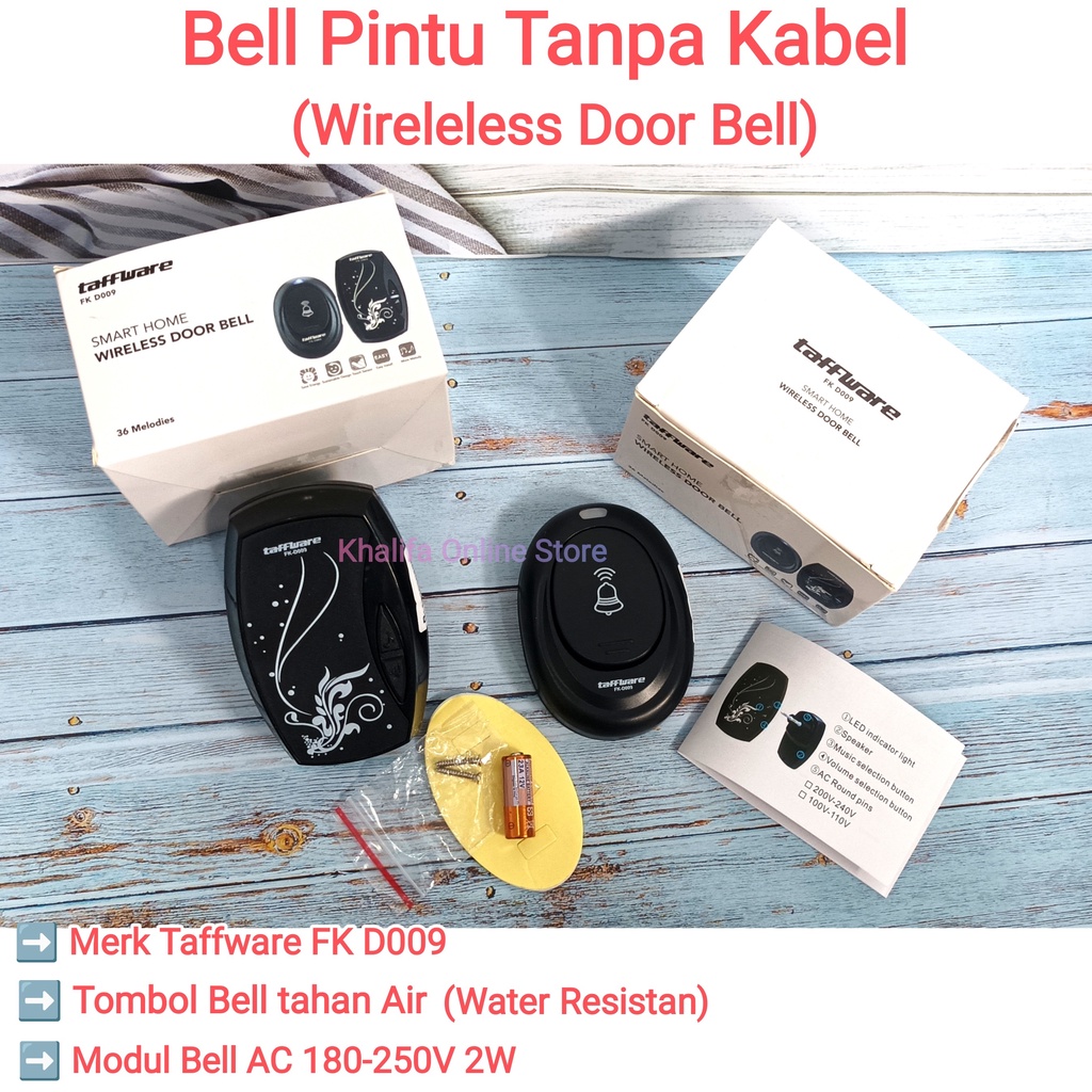 Jual Buzzer Bell Bel Alarm Pintu Rumah Tamu Kantor toko kios Hotel ...