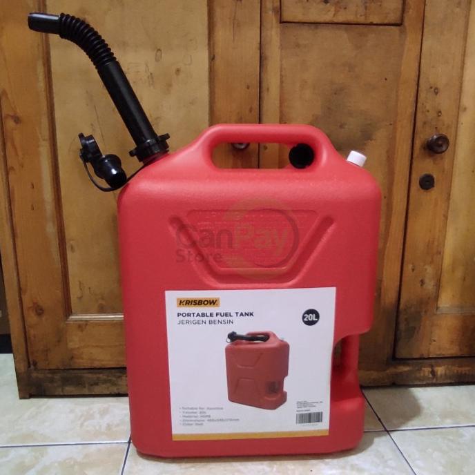 Jual Krisbow Jerigen Bensin Plastik 20 Ltr biru | Shopee Indonesia