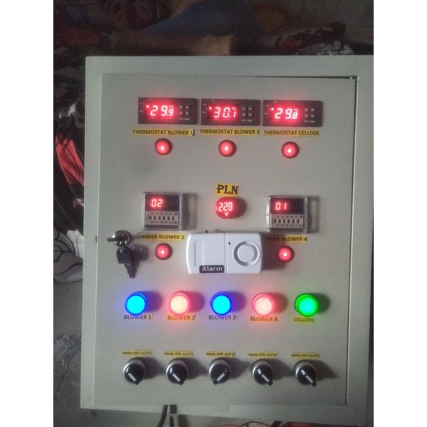 Jual panel blower kandang ayam, 4 fan 1 celldek. listrik 1 phase ...