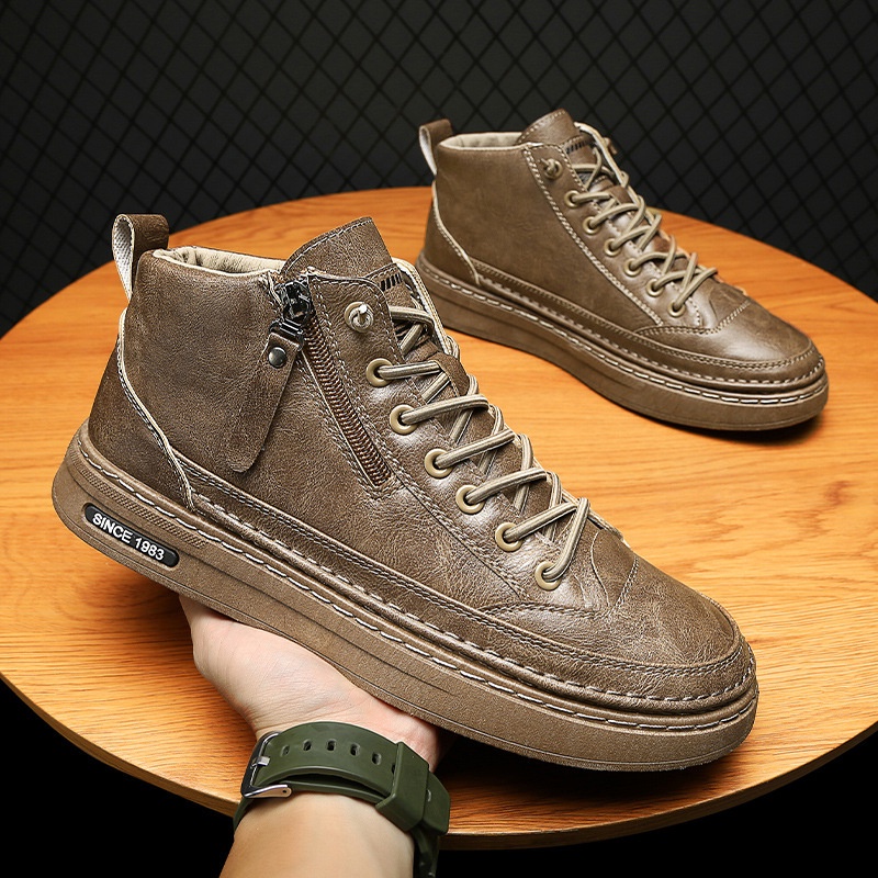 Jual Sepatu Sneaker boots Original SEPATU KULIT PRIA Trendy tripel ...