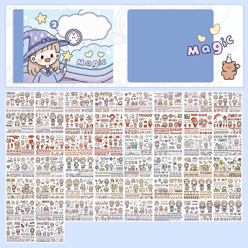 Jual 50 Lembar / Set Stiker Motif Kartun Lucu Untuk Dekorasi Buku ...