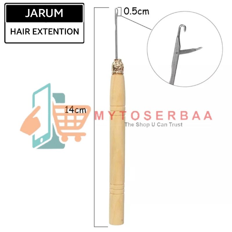 Jual Jarum Hair Extension / Tongkat Pengait Rambut Palsu / Jarum Kait ...