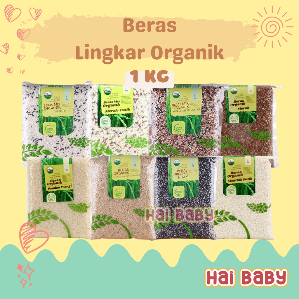 Jual Beras Sehat Lingkar Organik 1 kg/ pandan wangi / menthik putih ...