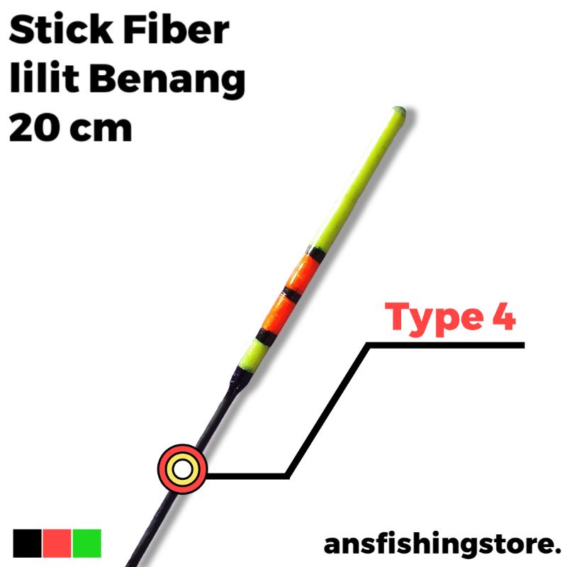 Jual Stick Fiber Pelampung Pancing Lilit Benang 20 cm - HANDMADE ...