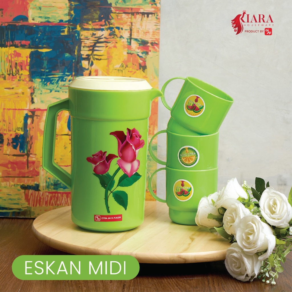 Jual Kiara Eskan Midi 2,1 Liter Set Teko Air Ceret Free | Shopee Indonesia
