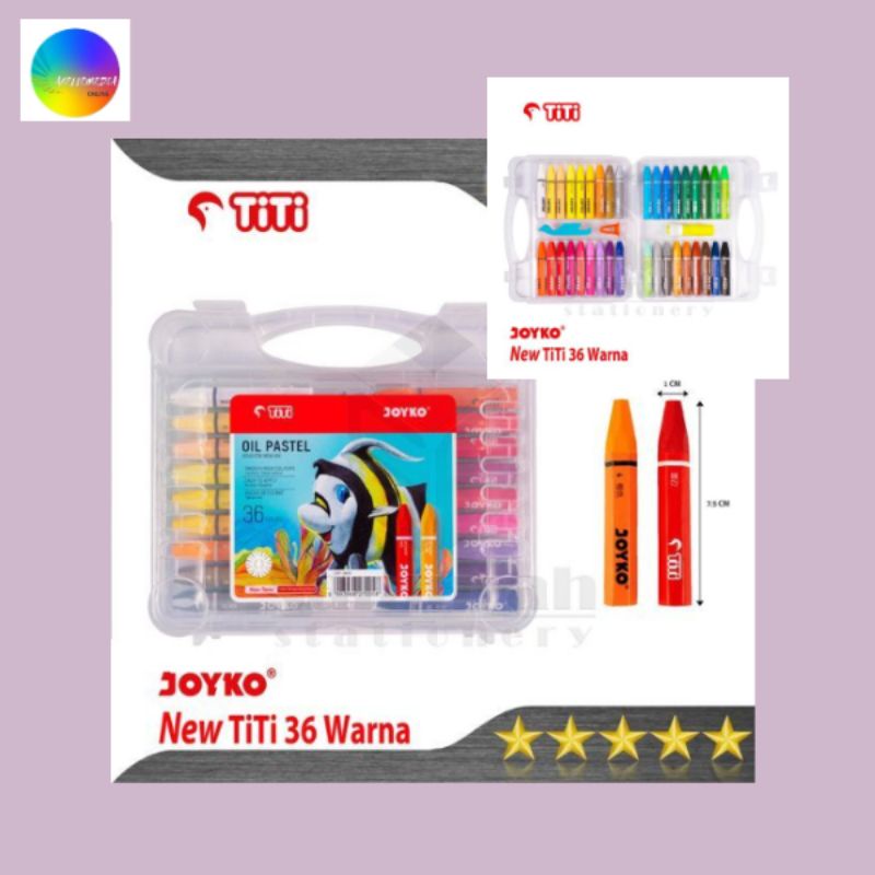 Jual Krayon New TiTi Joyko 36 Warna / Krayon Minyak isi 36 W / Crayon ...