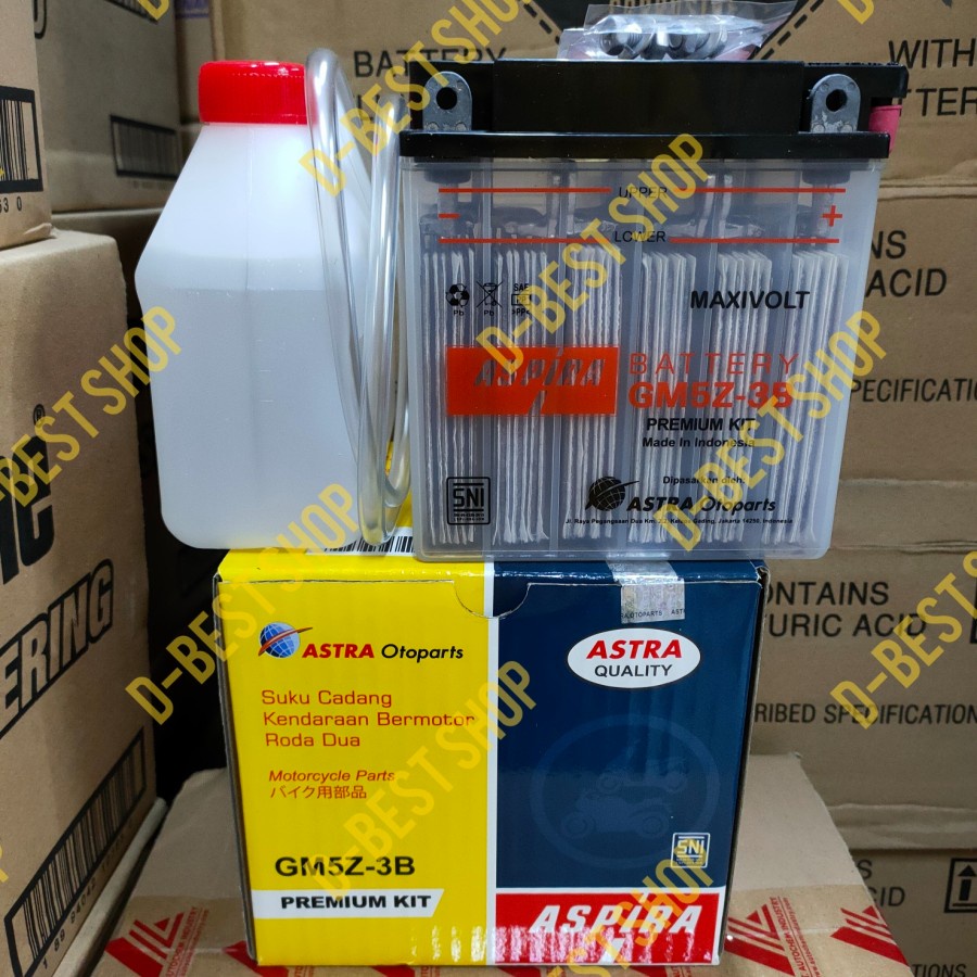 Jual Aki / accu basah ASPIRA GM5Z-3B KIT | Shopee Indonesia