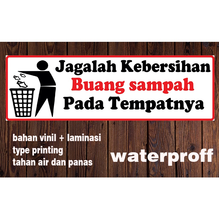 Jual stiker Jagalah kebersihan 25cmx8cm | Shopee Indonesia