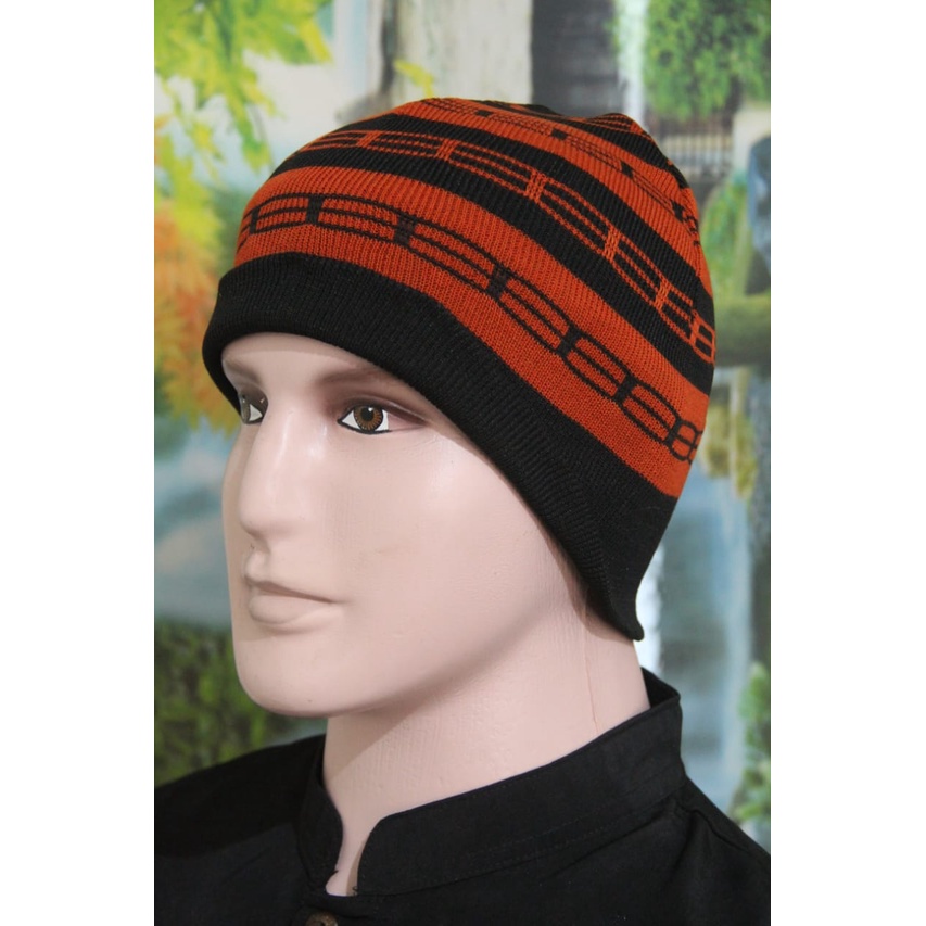 Jual kupluk rajut wol bordir koputer bahan dingin dan nyaman melar pria ...