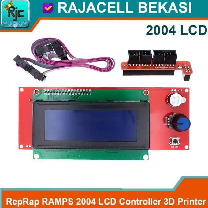 Jual LCD Controller 2004 RepRap RAMPS CNC 3D Printer Machine RED BOARD ...