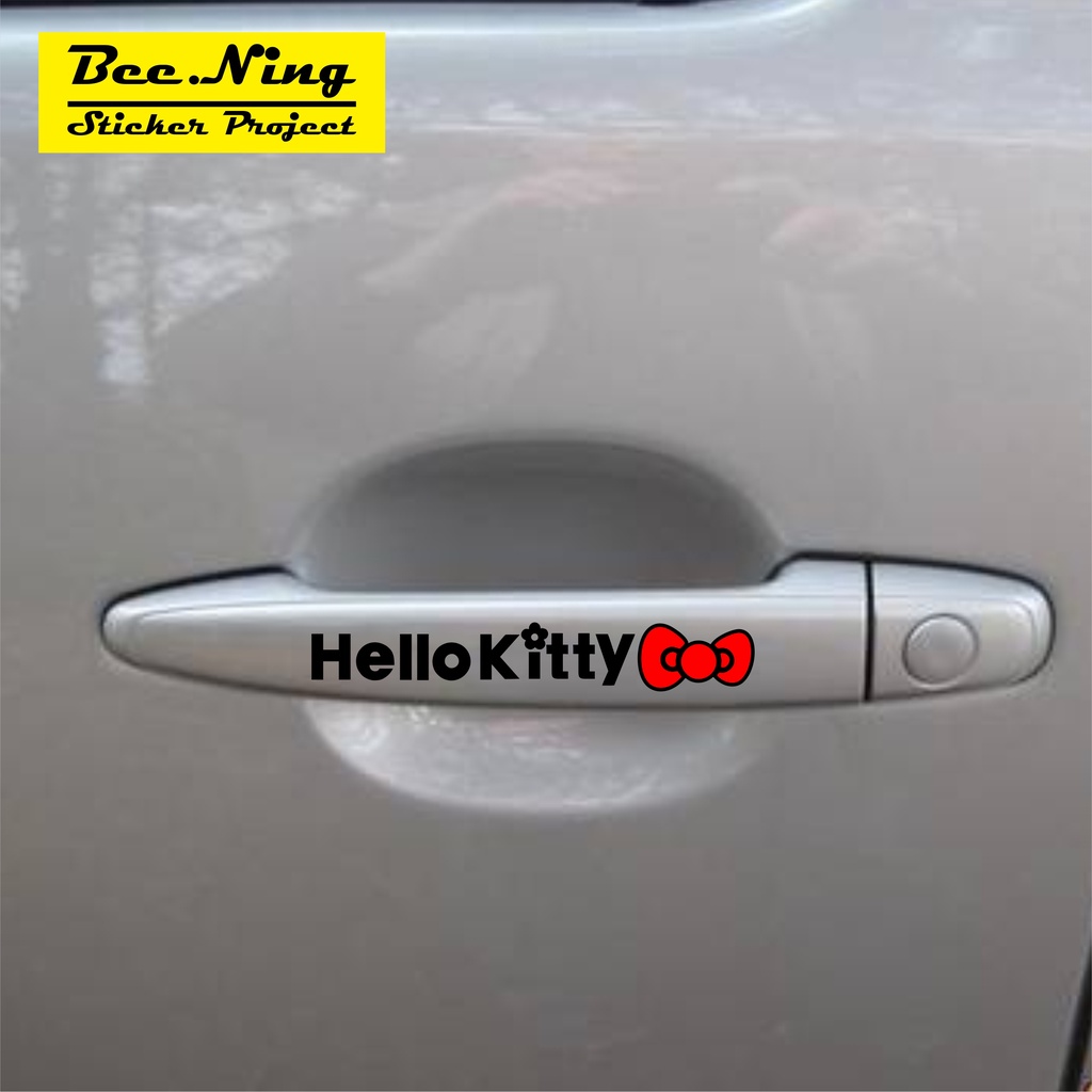 Jual STIKER HANDLE MOBIL HELLO KITTY PITA WARNA 1 SET 4 PCS STIKER ...