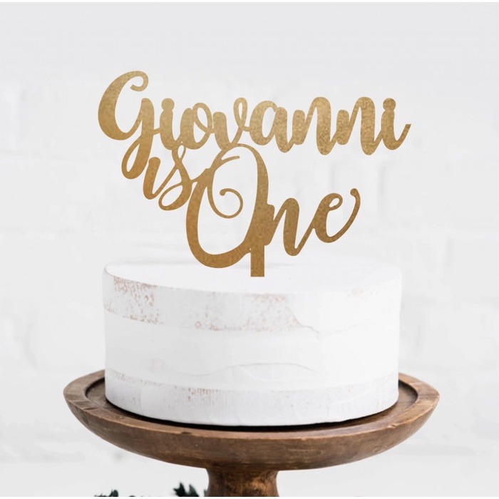 Jual Topper Custom Cake Topper One Birthday Baby Akrilik Custom Tulisan ...