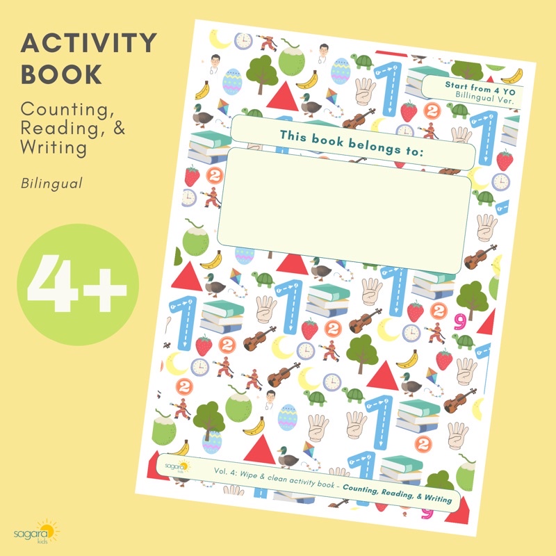 Jual Activity Book Anak 4 Tahun - Counting, Reading, & Writing | Shopee ...